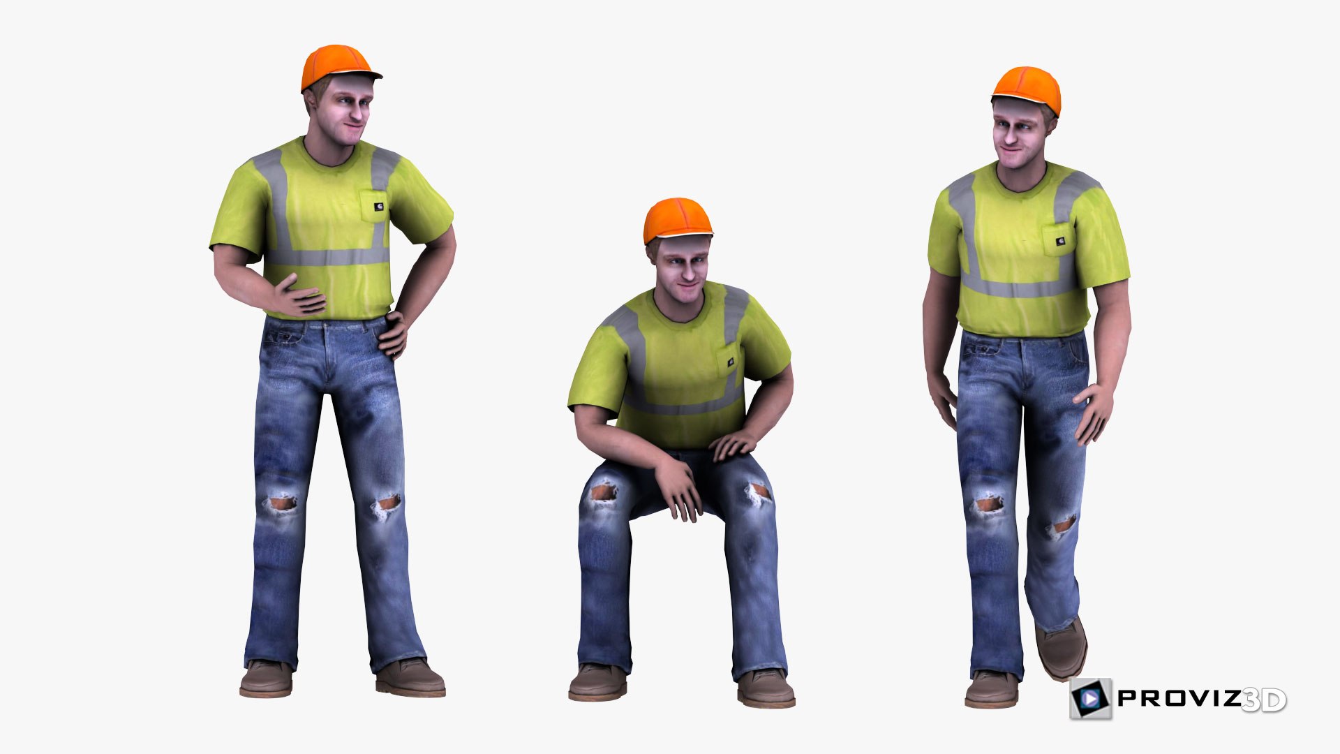 3d 30 people: working people model