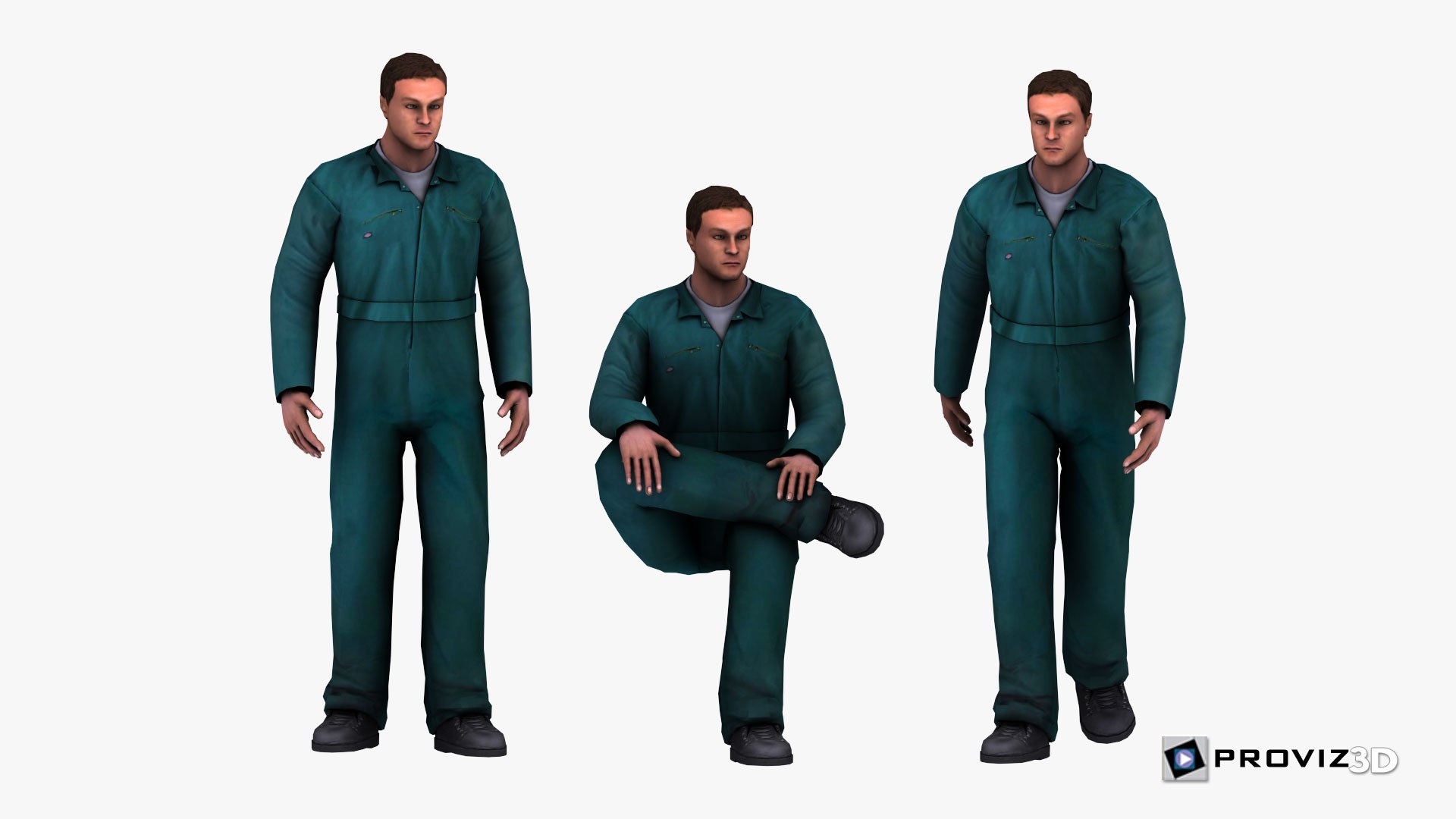 3d 30 people: working people model