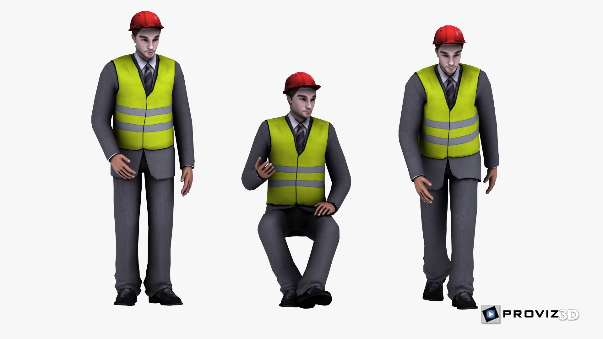 3d 30 people: working people model