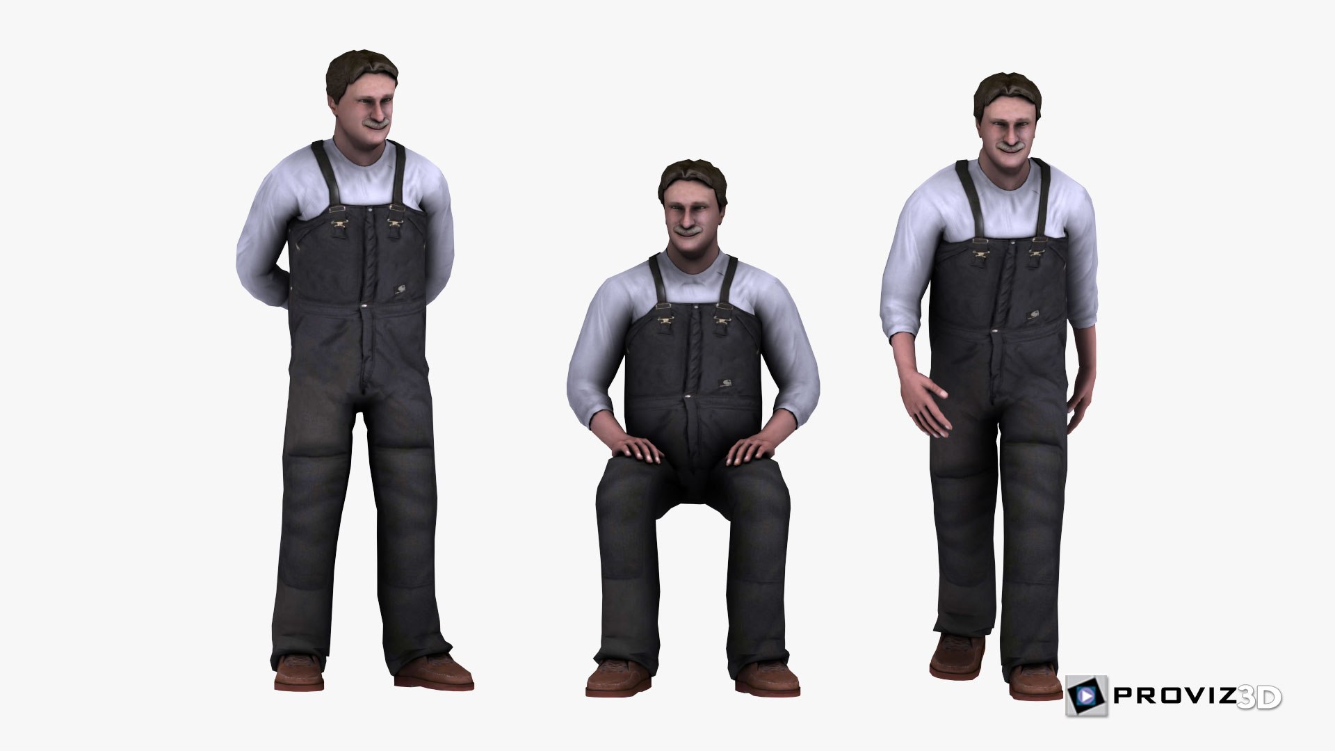 3d 30 people: working people model