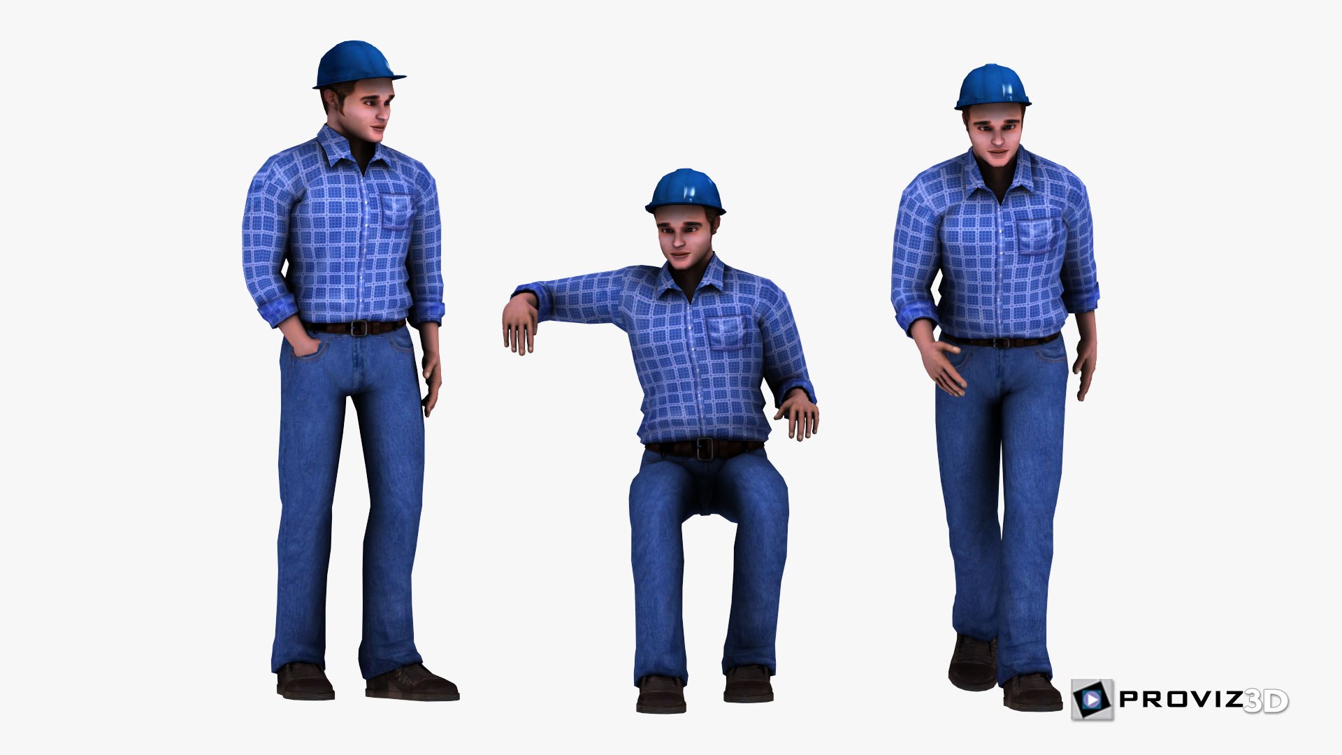 3d 30 people: working people model