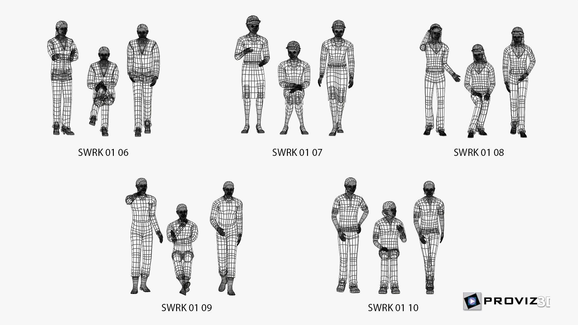 3d 30 people: working people model