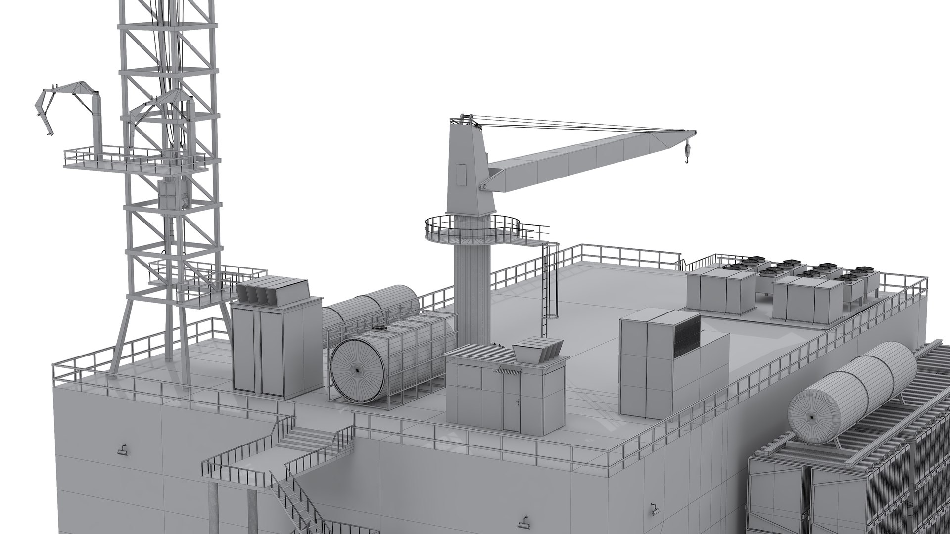 3D Offshore Substation Platform Model - TurboSquid 2410717