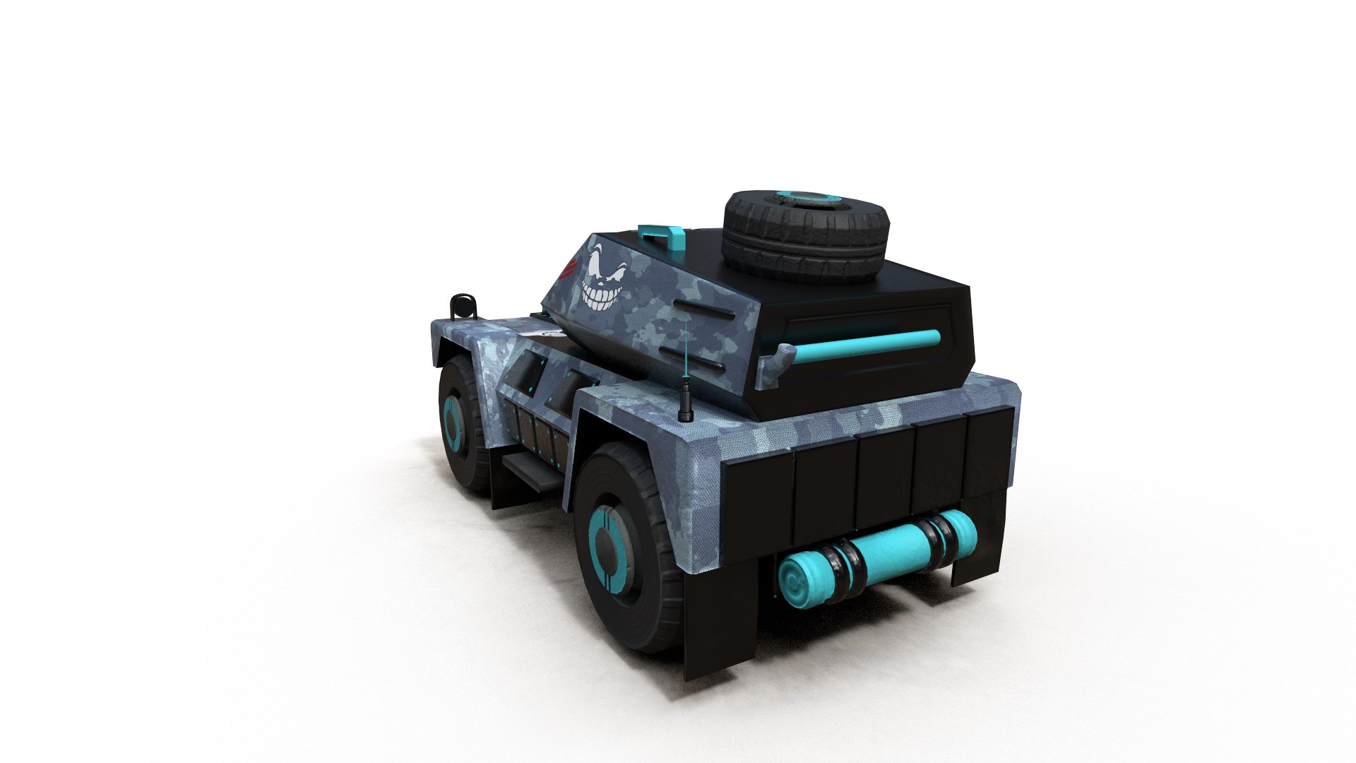Low Poly Army Scout Vehicle X1 With 4K PBR Texture 3D Model ...