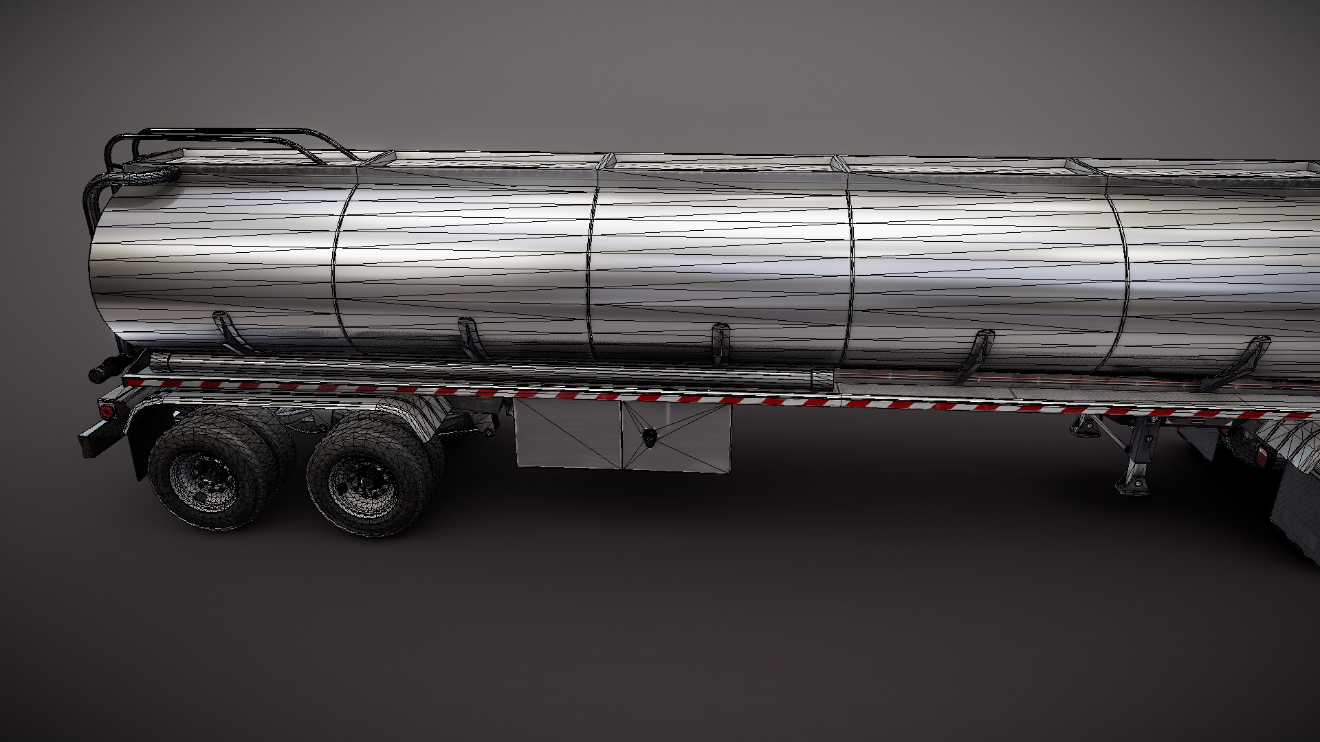 Peterbilt 379 custom fuel trailer PBR 3D model - TurboSquid 1984875