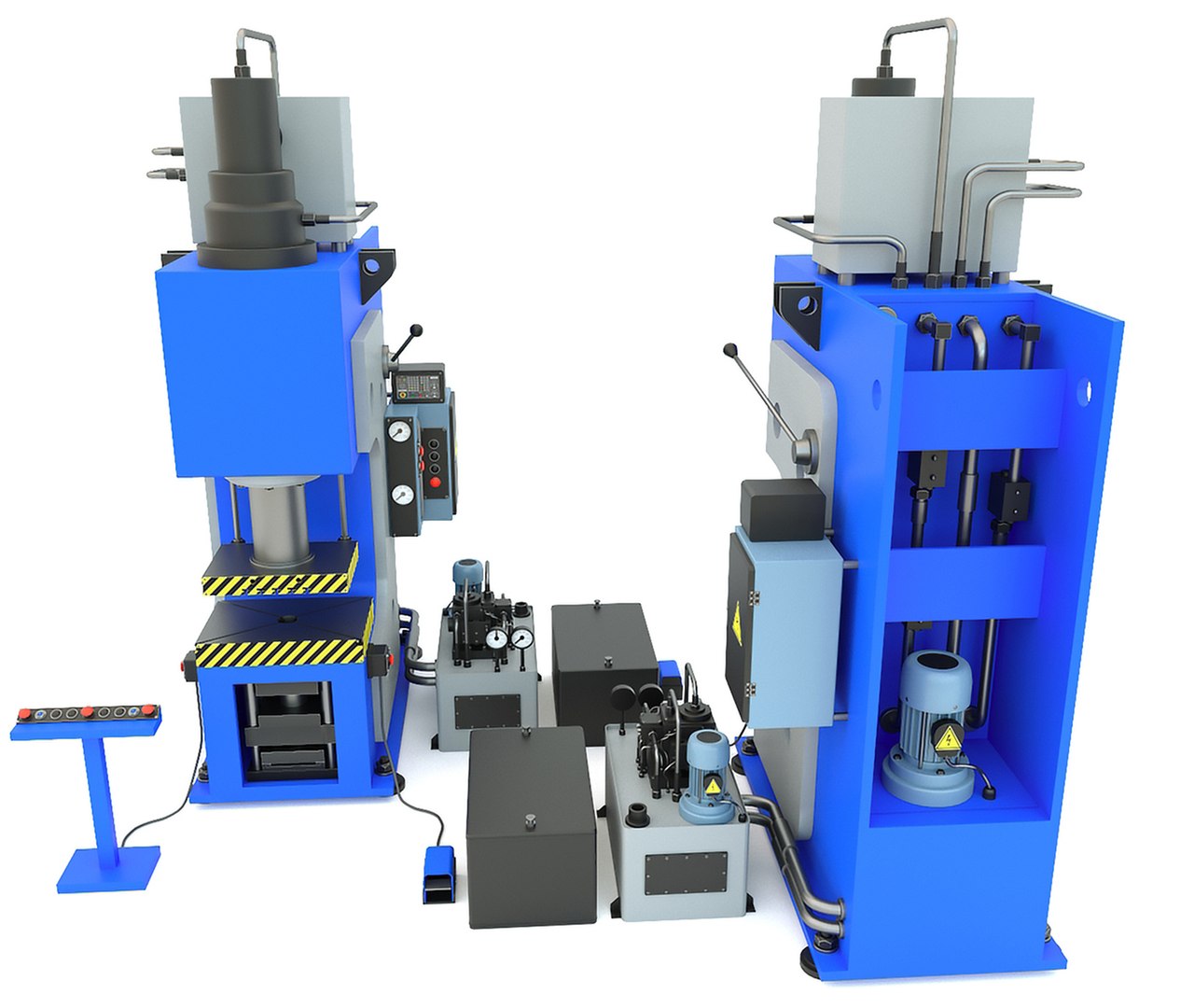 3D PYE250A Hydraulic Press - Industrial Machine Tool - TurboSquid 2049400