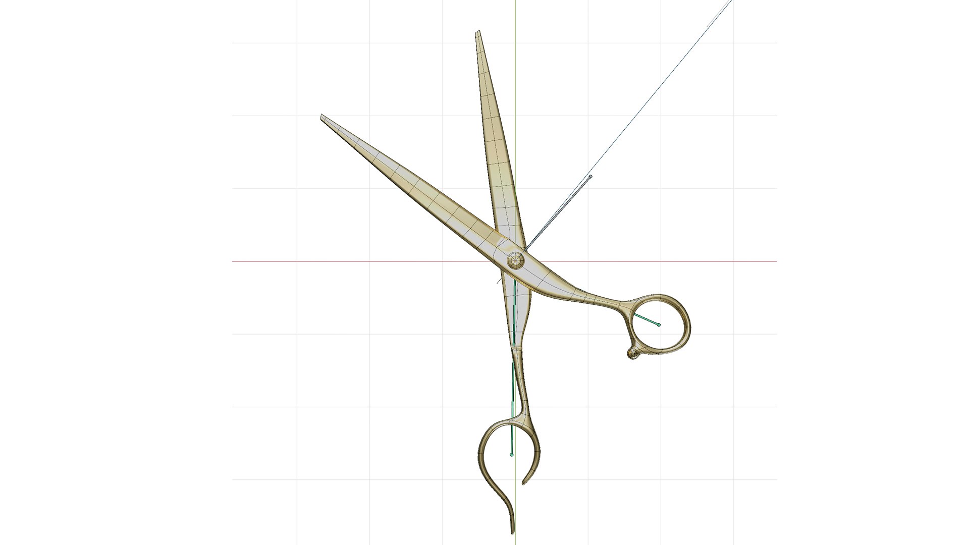 Professional hairdressing scissors Low-poly 3D model - TurboSquid 1738304