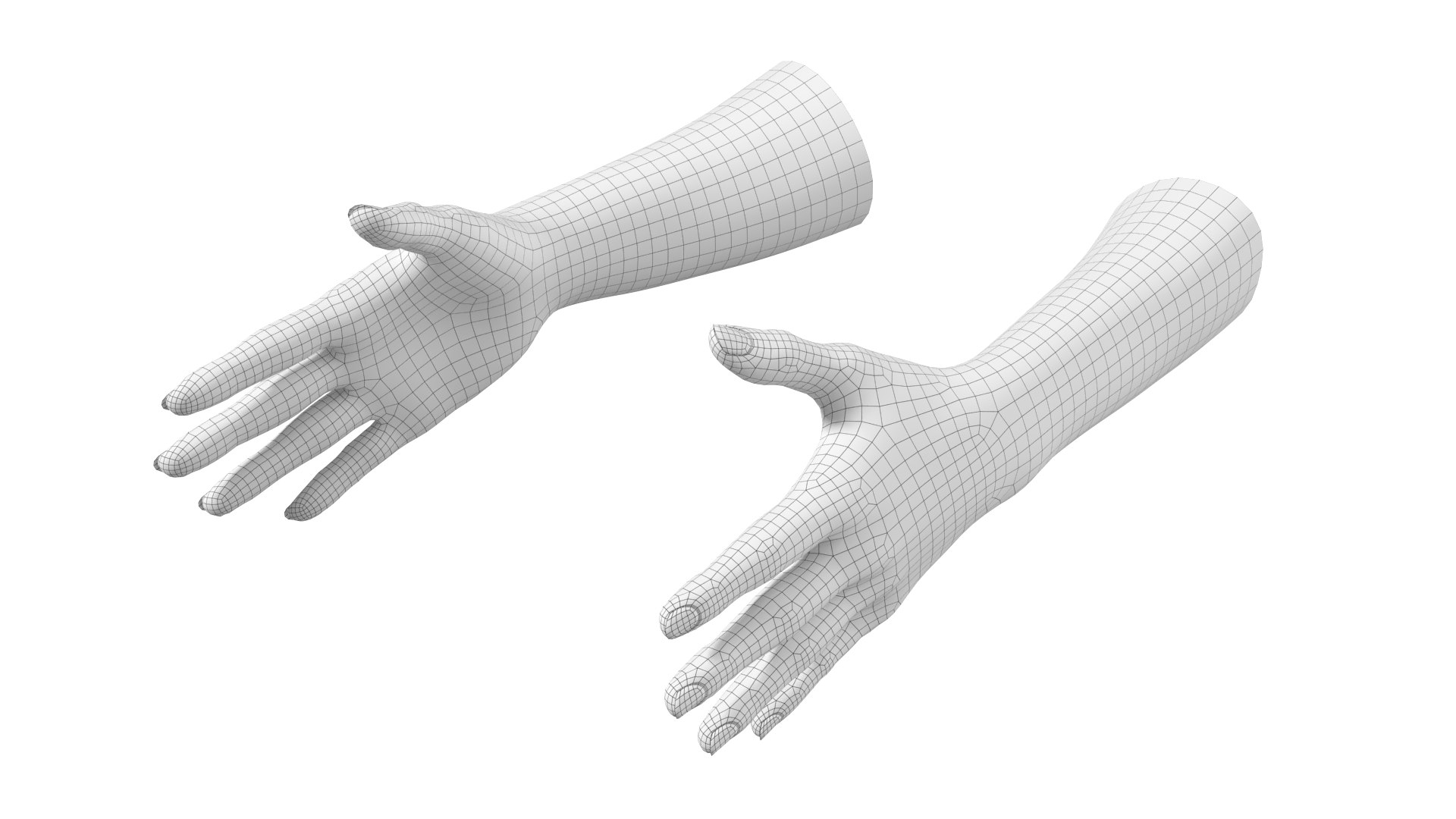 3D Female Hands Gesture 02 Base Mesh Model - TurboSquid 2174468