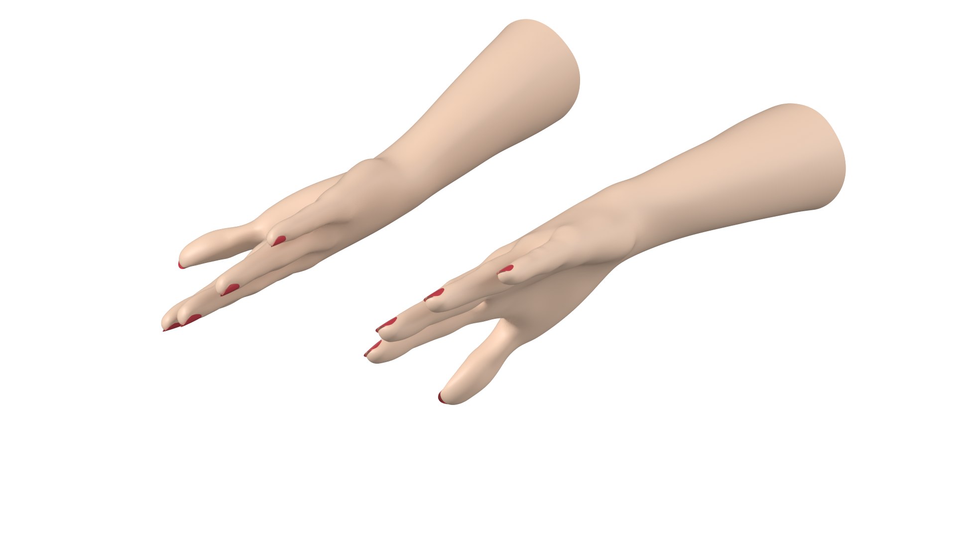 3D Female Hands Gesture 02 Base Mesh Model - TurboSquid 2174468