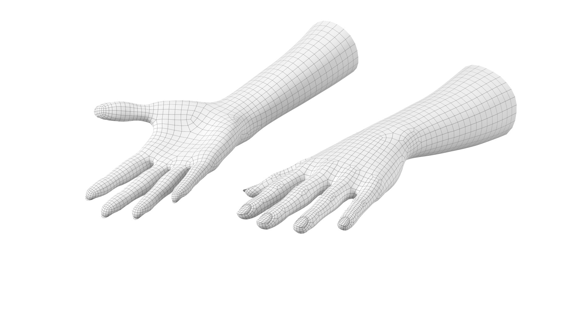3D Female Hands Gesture 02 Base Mesh Model - TurboSquid 2174468