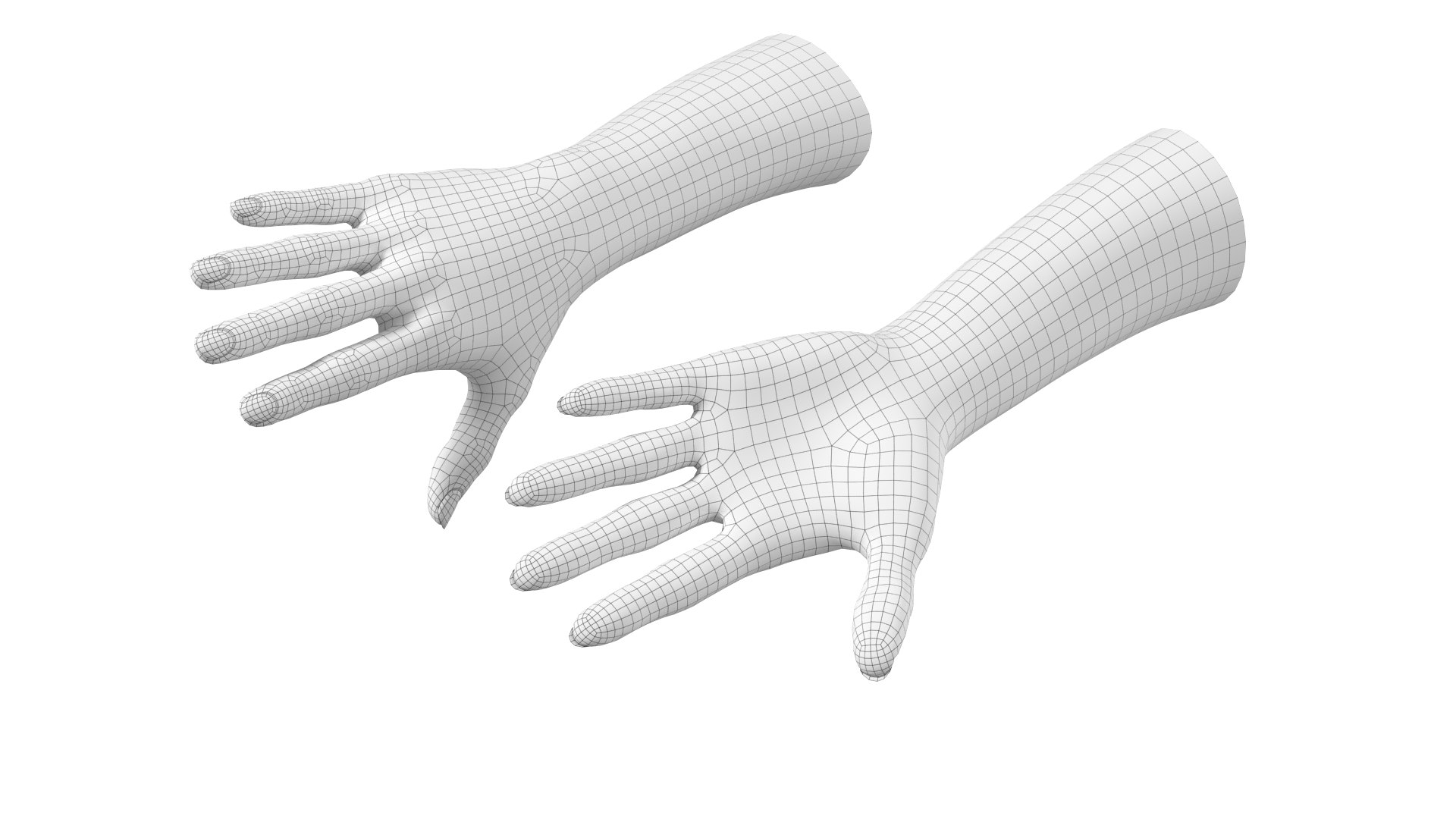 3D Female Hands Gesture 02 Base Mesh model - TurboSquid 2174468
