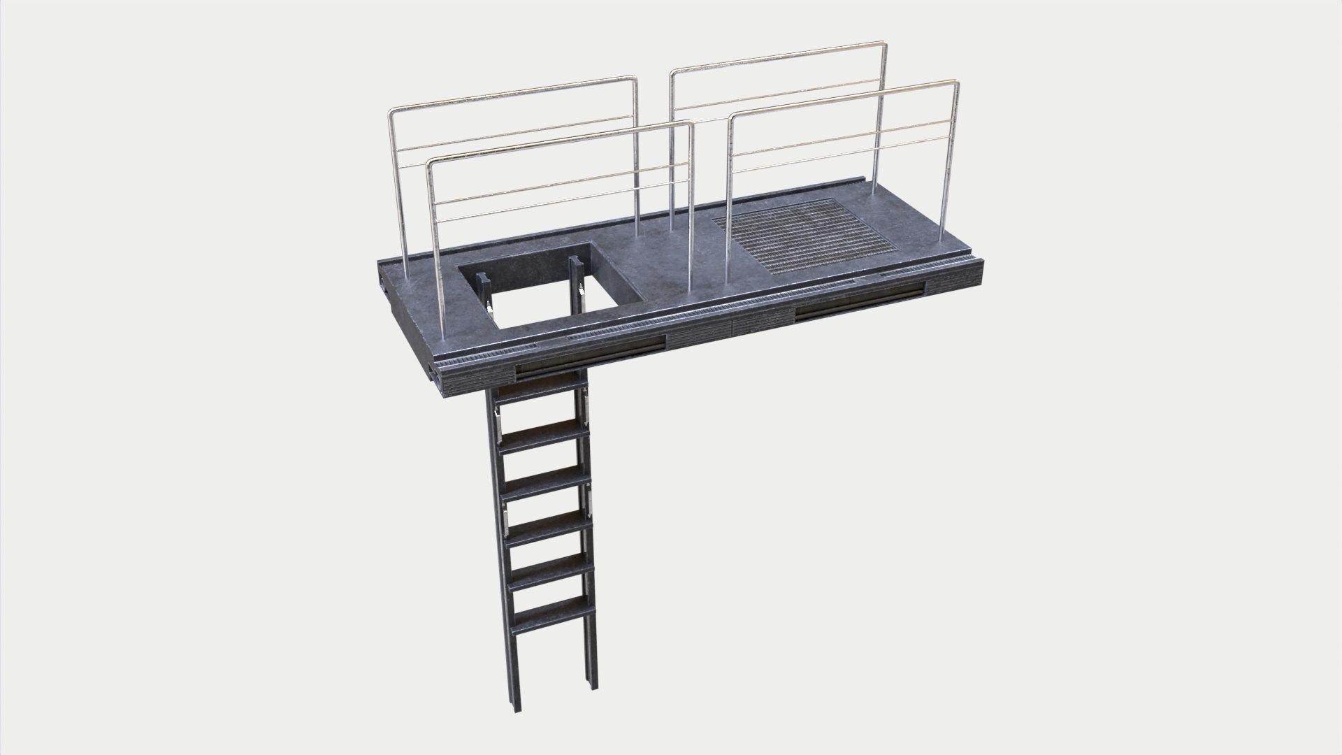 LowPoly Platform Bridge Ladder MODEL Element2 3D Model - TurboSquid 2286369