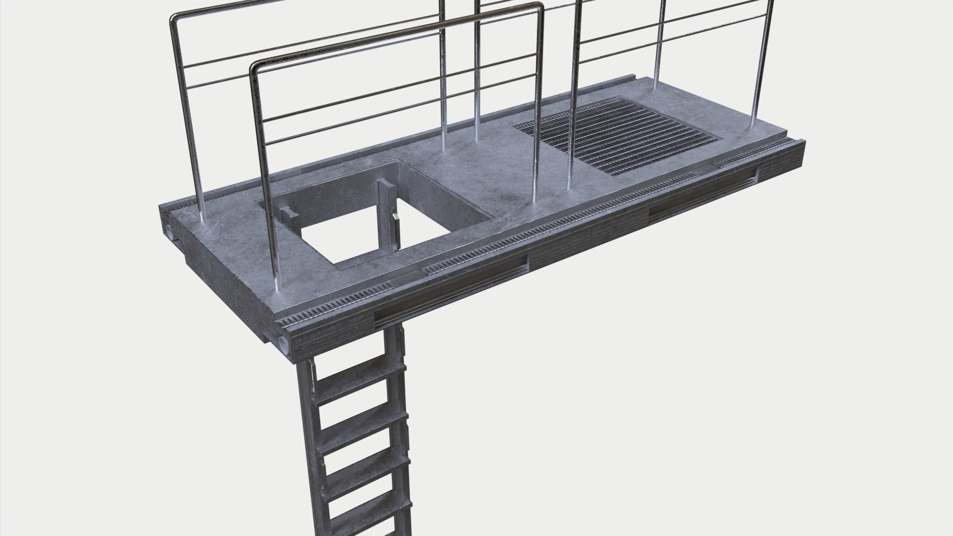 LowPoly Platform Bridge Ladder MODEL Element2 3D Model - TurboSquid 2286369