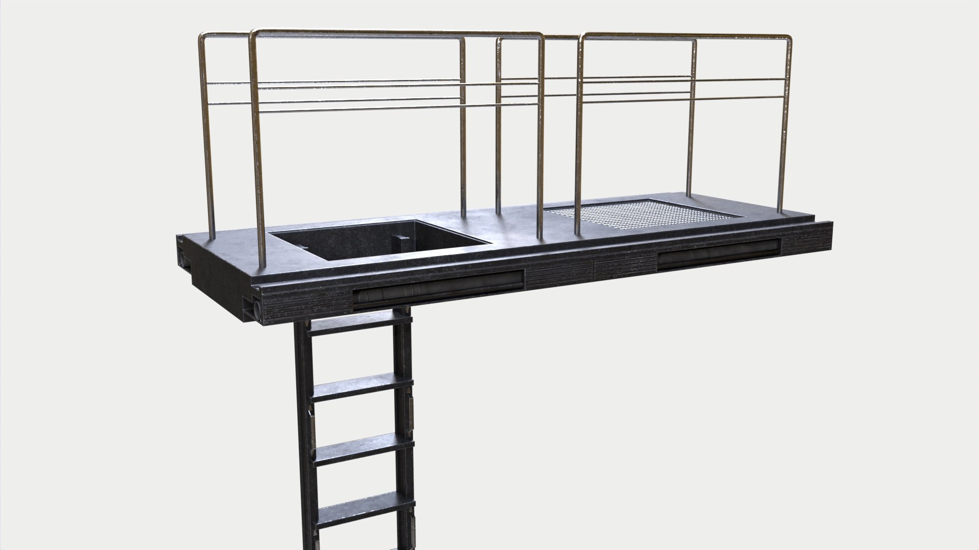 LowPoly Platform Bridge Ladder MODEL Element2 3D Model - TurboSquid 2286369