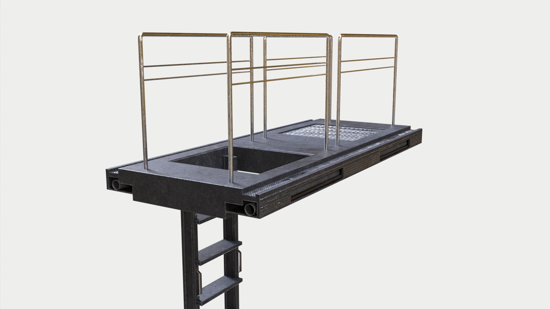 LowPoly Platform Bridge Ladder MODEL Element2 3D Model - TurboSquid 2286369
