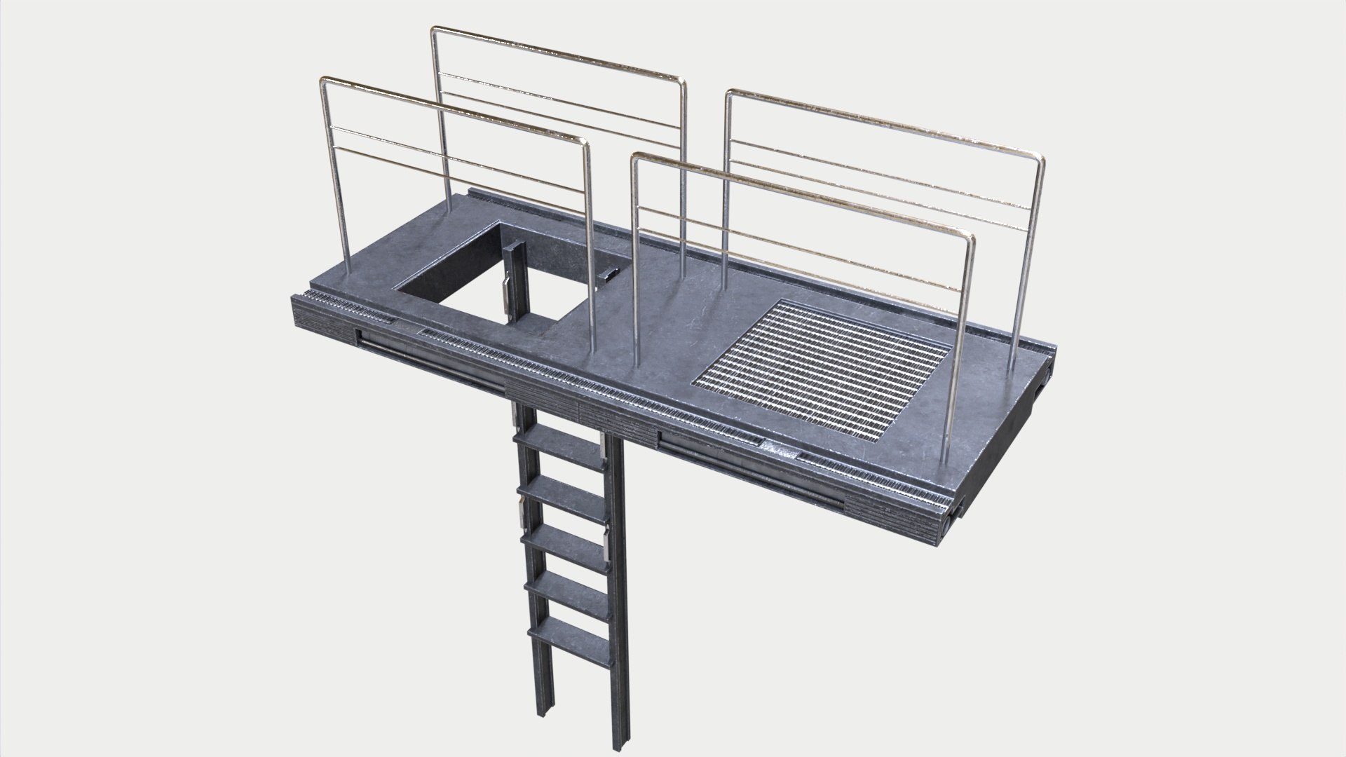 LowPoly Platform Bridge Ladder MODEL Element2 3D Model - TurboSquid 2286369
