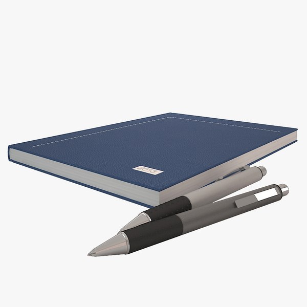 modèle 3D de Cahier et stylos - TurboSquid 774658