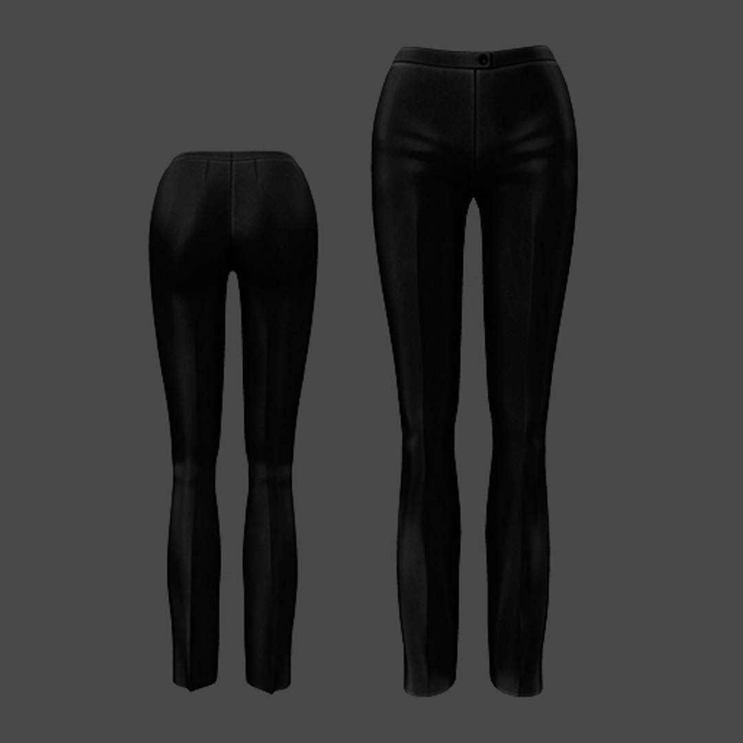 Formal Pants Black 3D Model - TurboSquid 1449352