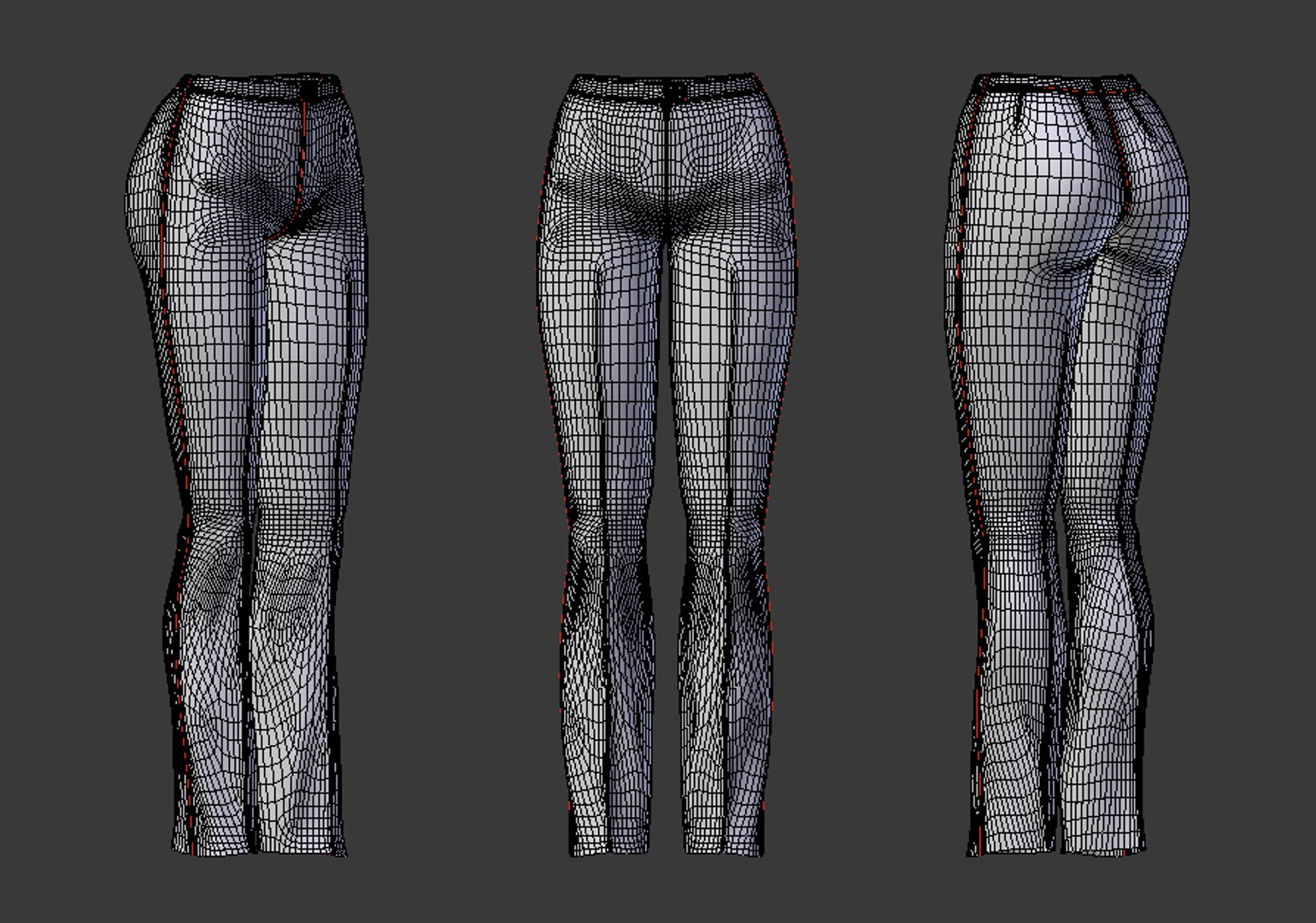 Formal Pants Black 3D Model - TurboSquid 1449352