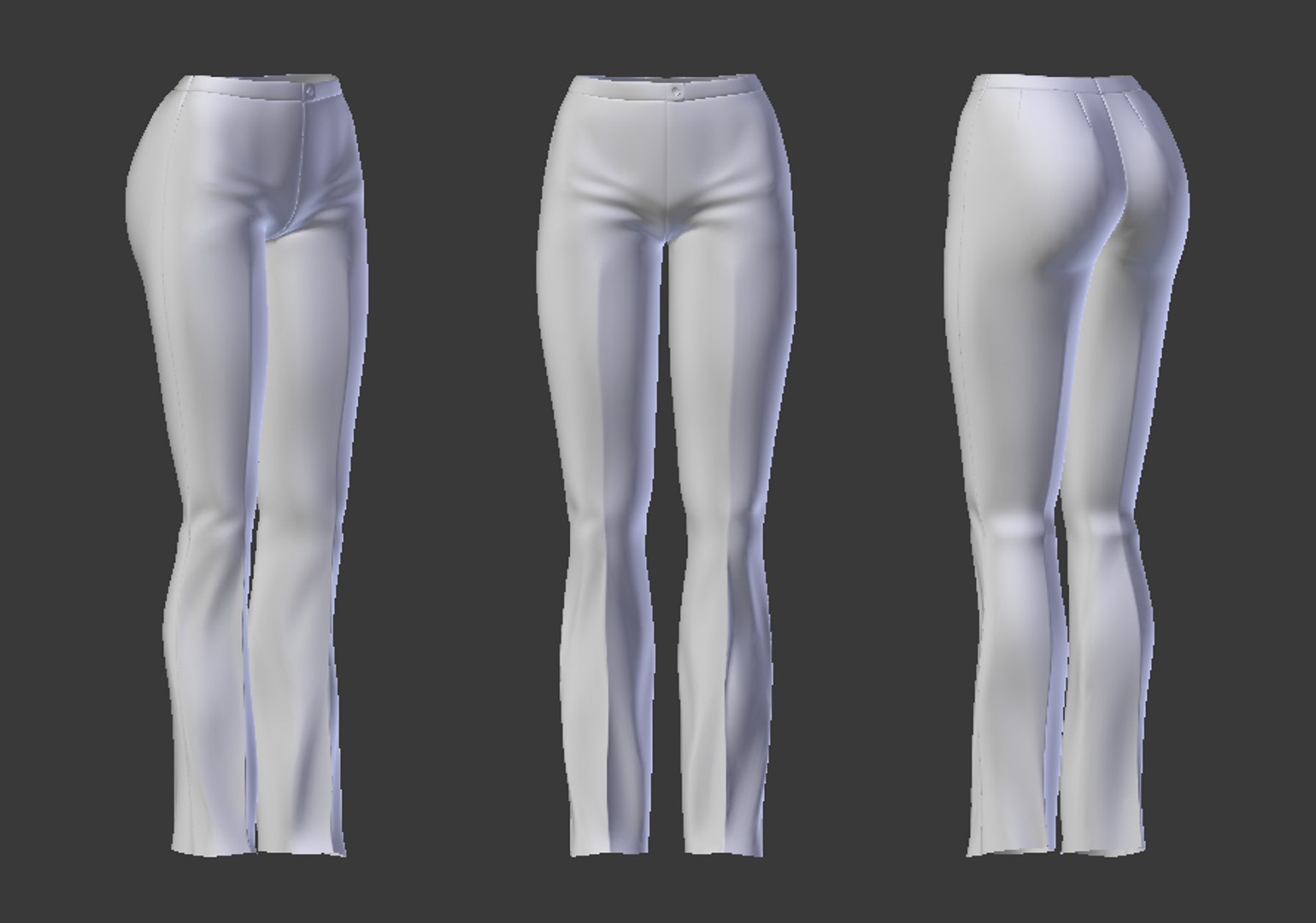 Formal Pants Black 3D Model - TurboSquid 1449352