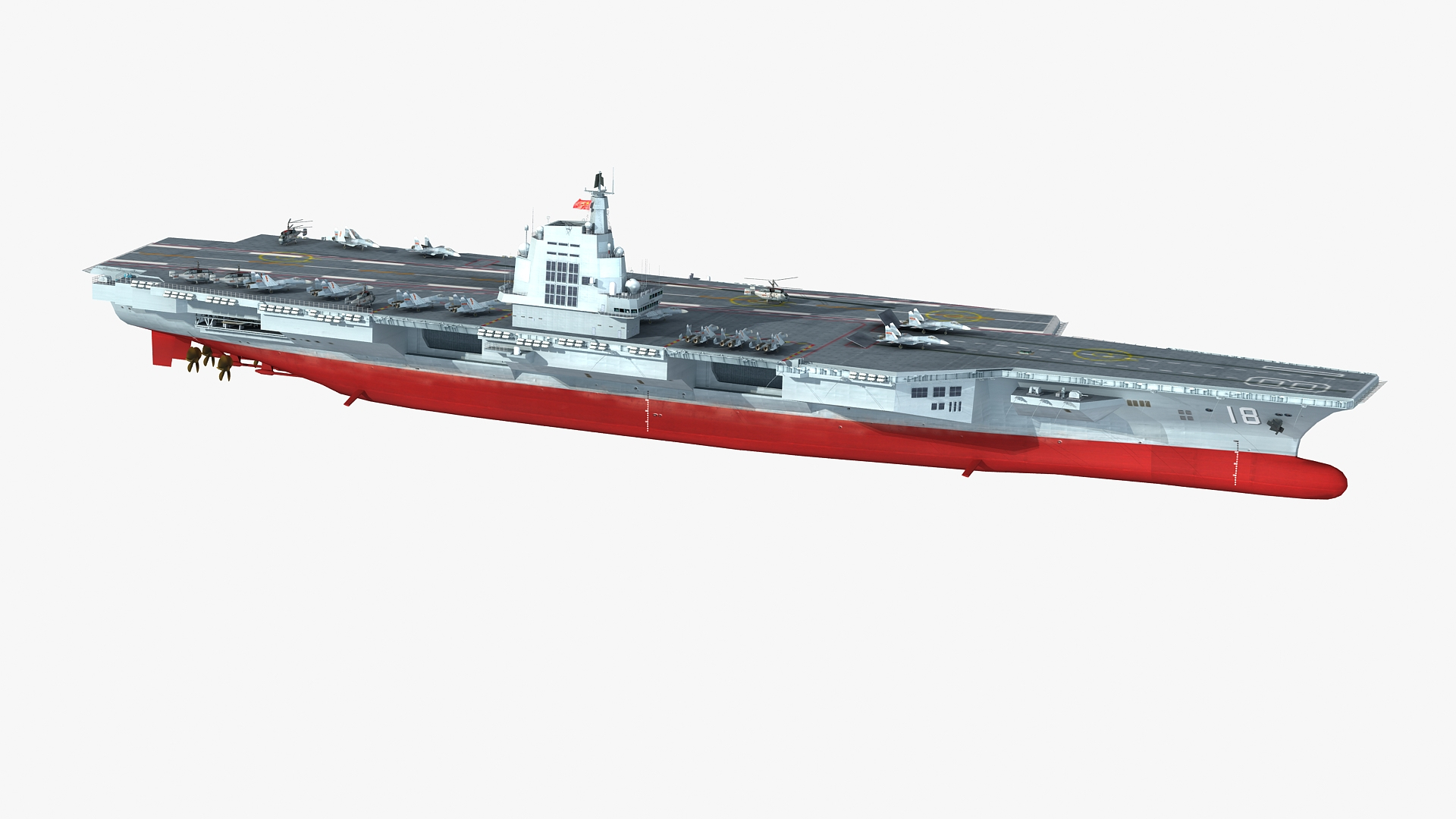 3D Chinese Aircraft Carrier CV 18 Fujian - TurboSquid 1968930