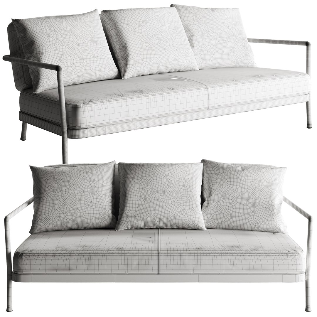 3D Flexform Camargue Sofa Outdoor Model - TurboSquid 2014561