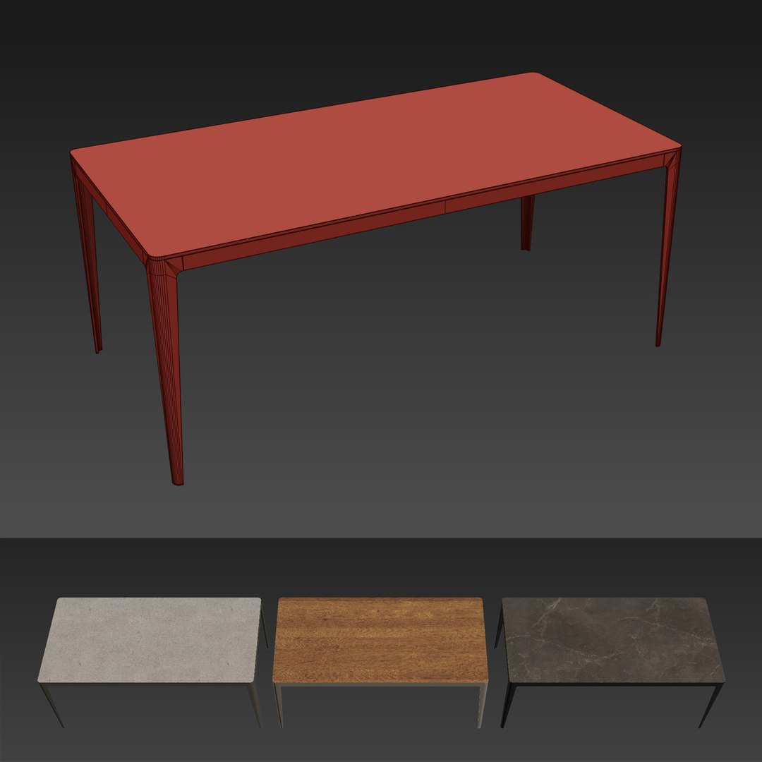 3D Long Island Rimadesio Table - TurboSquid 2017090