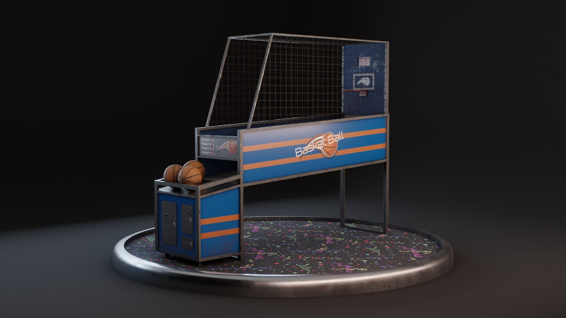 3D Realistic Hoops Basketball Arcade Machine - TurboSquid 1625632