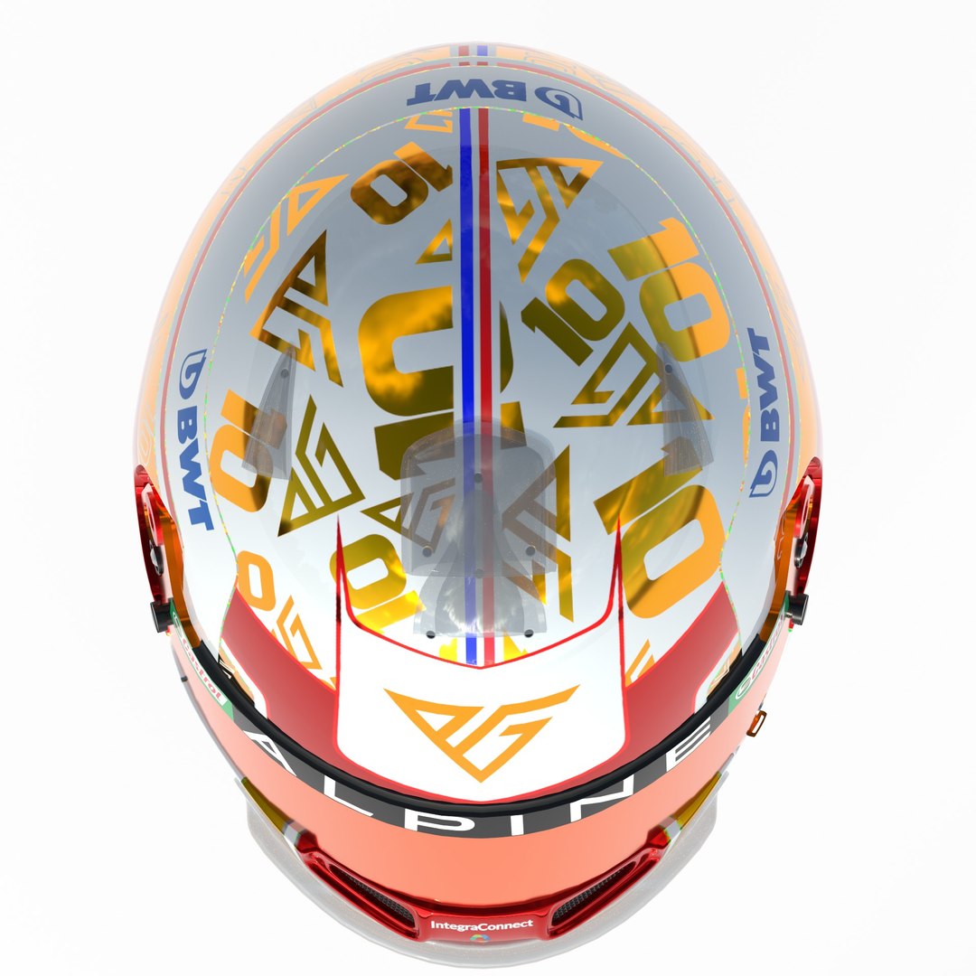 3D F1 Pierre Gasly Helmet 2023 - TurboSquid 2116346