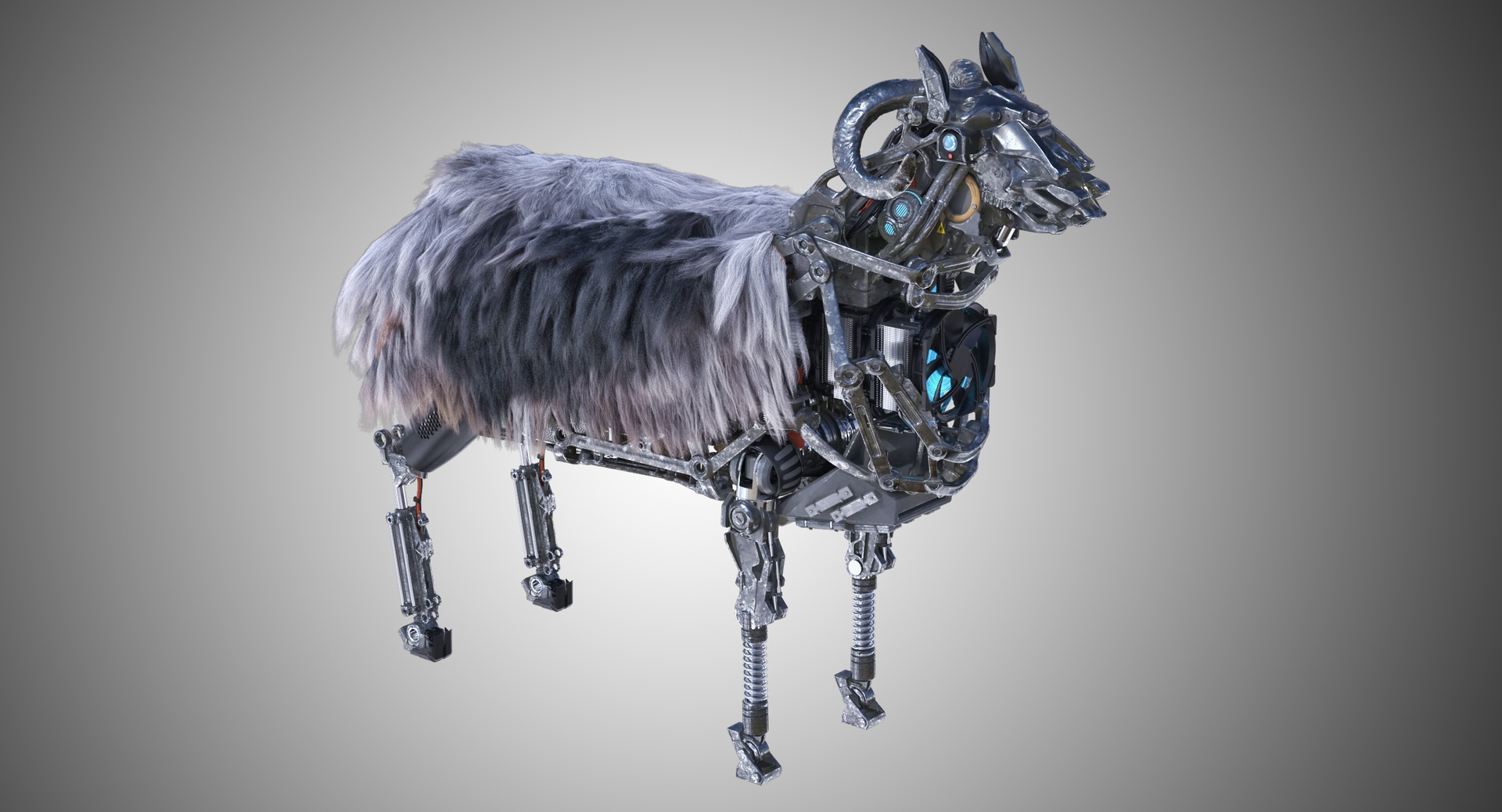 3d model robot sheep