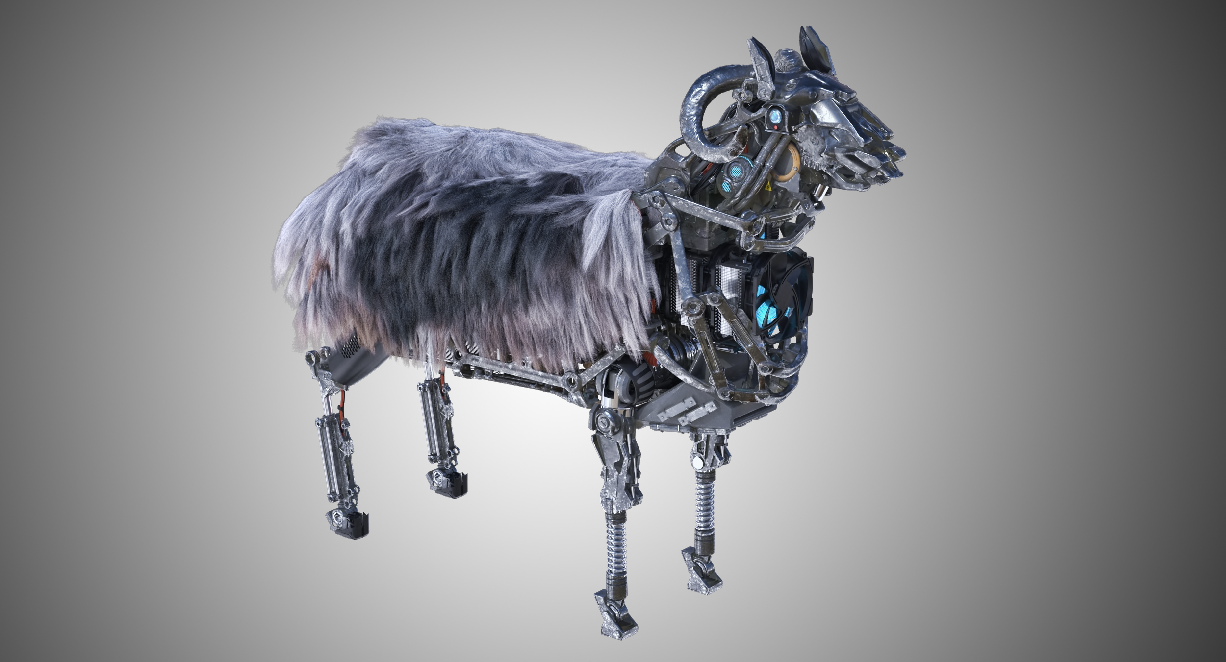 3d model robot sheep