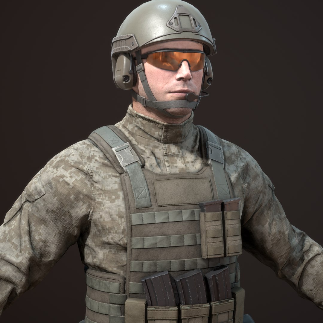 Photorealistic Realtime Soldier Character 3D Model - TurboSquid 1403099