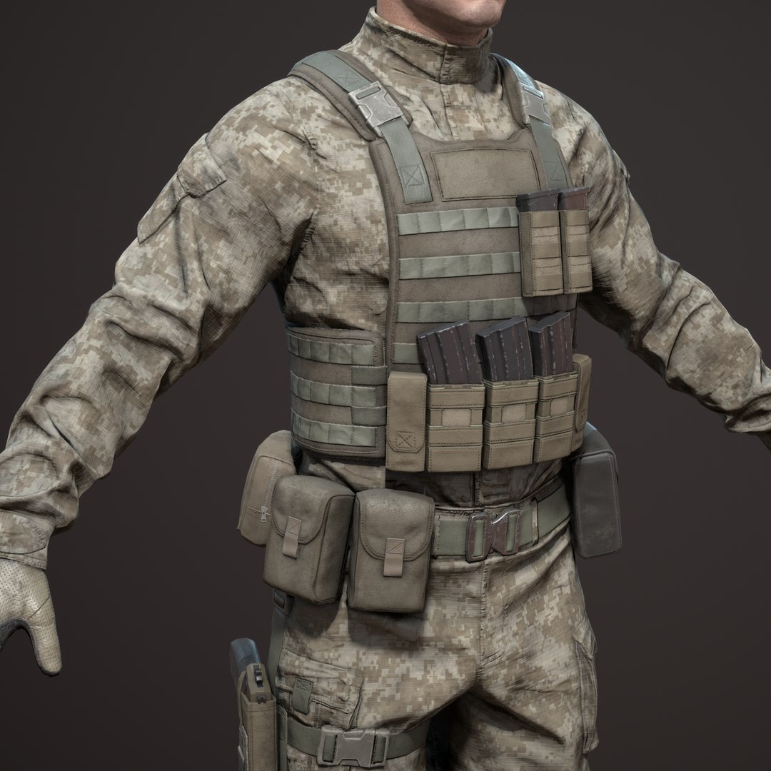 Photorealistic Realtime Soldier Character 3D Model - TurboSquid 1403099