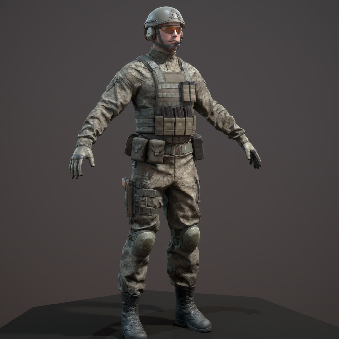 Photorealistic Realtime Soldier Character 3D Model - TurboSquid 1403099