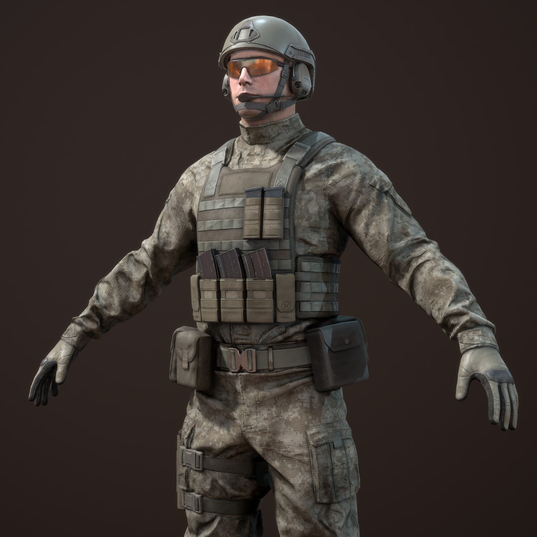 Photorealistic Realtime Soldier Character 3D Model - TurboSquid 1403099