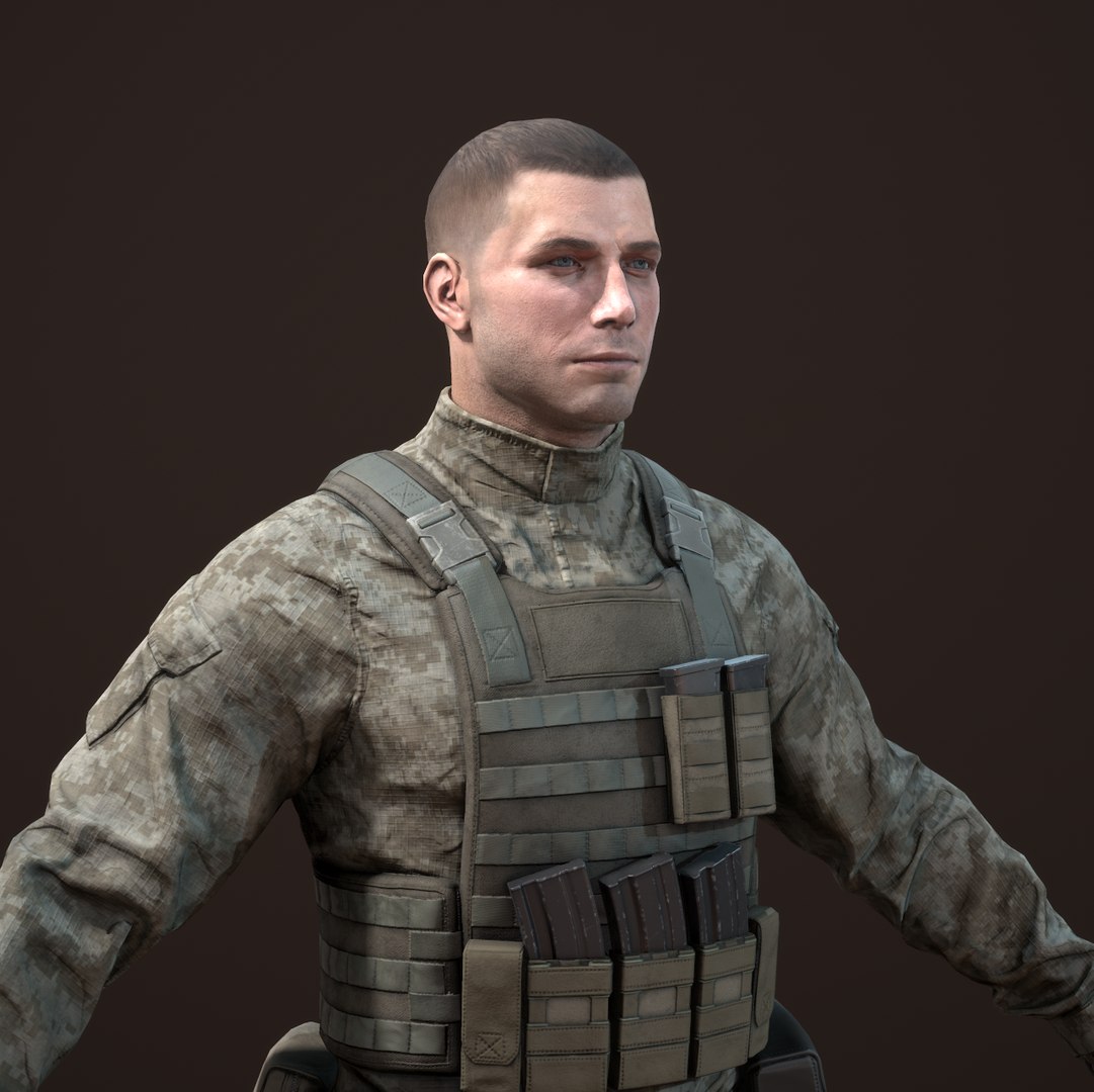 Photorealistic Realtime Soldier Character 3D Model - TurboSquid 1403099