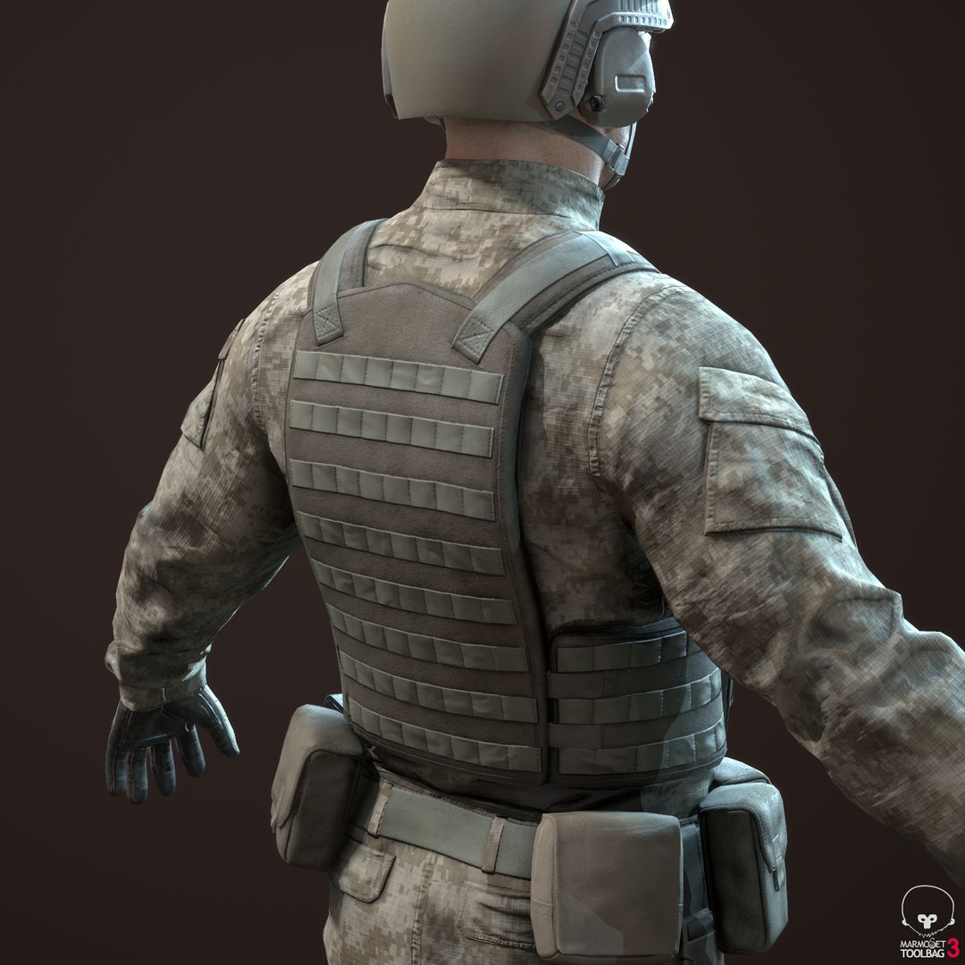Photorealistic Realtime Soldier Character 3D Model - TurboSquid 1403099