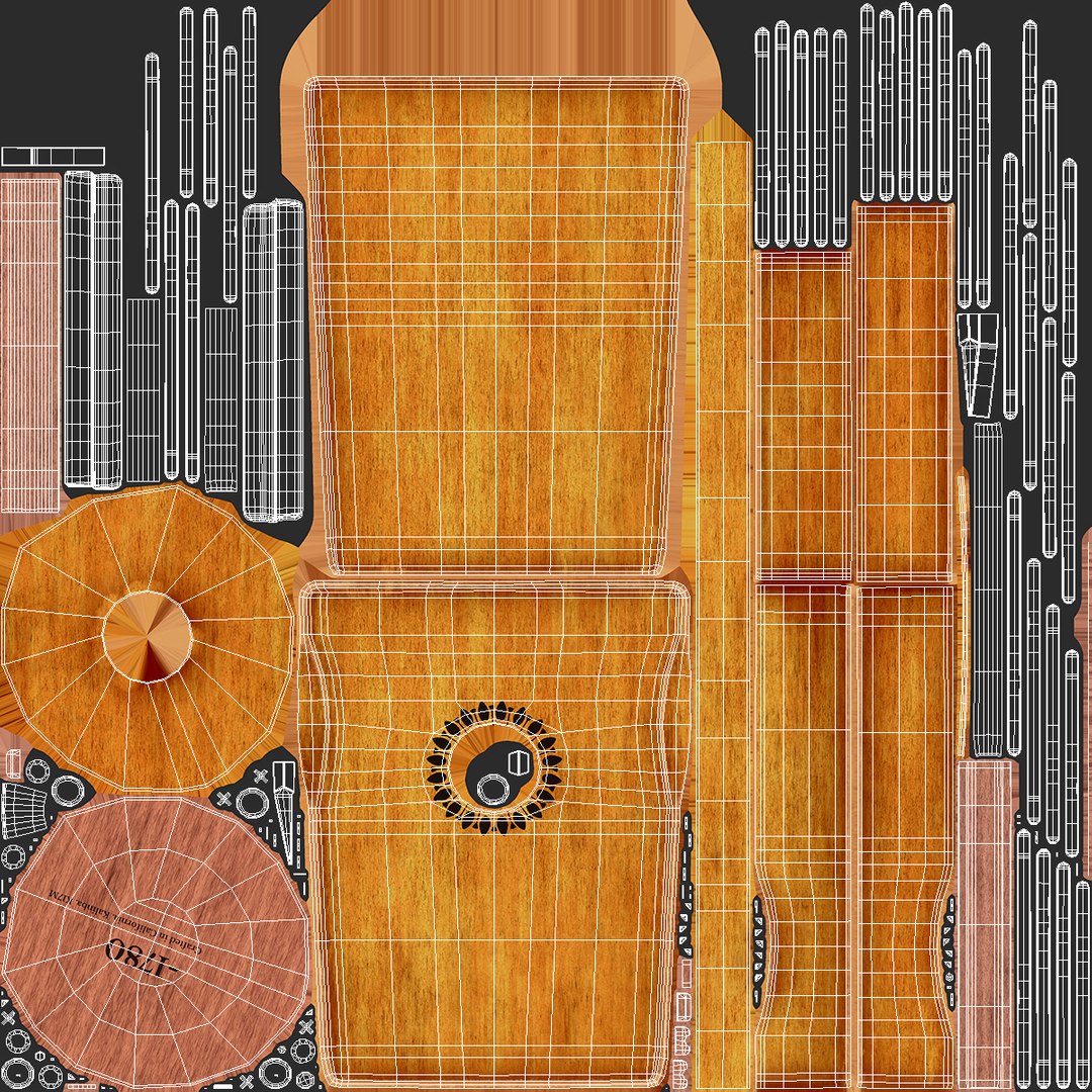 3D Kalimba Of Maple Wood - TurboSquid 2006683