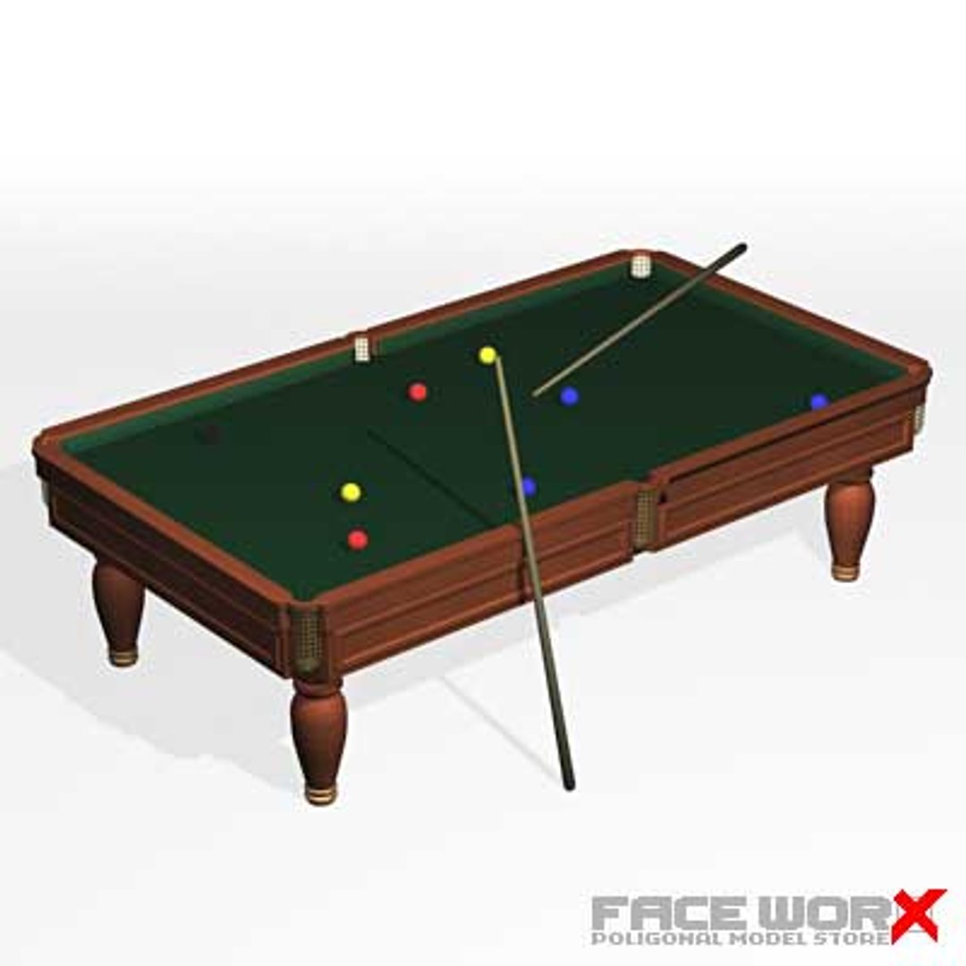 3d model pool table