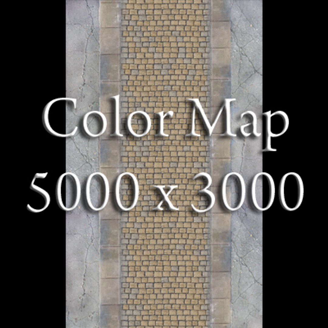 Realistic Old Road 3d Model