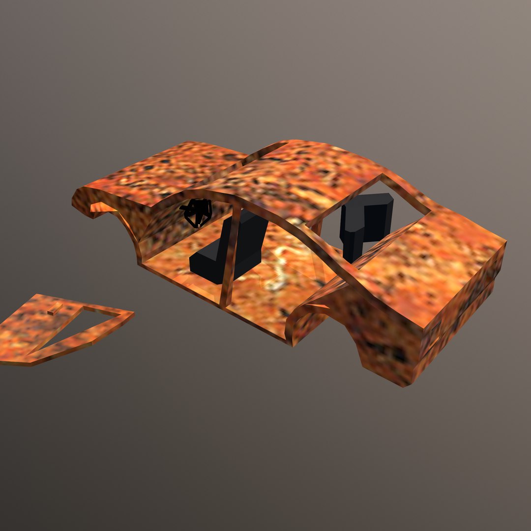 3D Burnt Car in PS1 Graphics Style - TurboSquid 1870476
