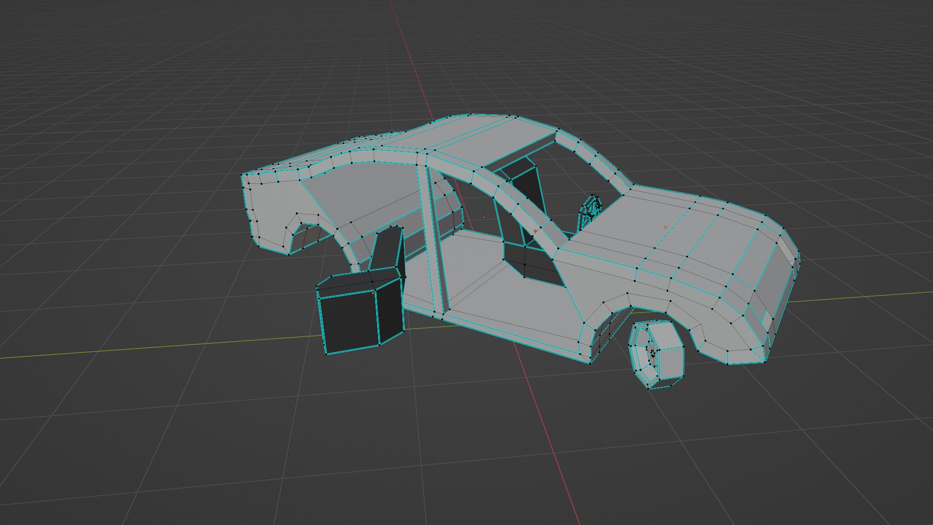 3D Burnt Car in PS1 Graphics Style - TurboSquid 1870476