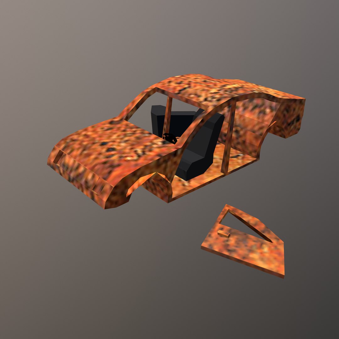 3D Burnt Car in PS1 Graphics Style - TurboSquid 1870476