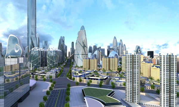 3D model Modern City 01 - TurboSquid 1955655