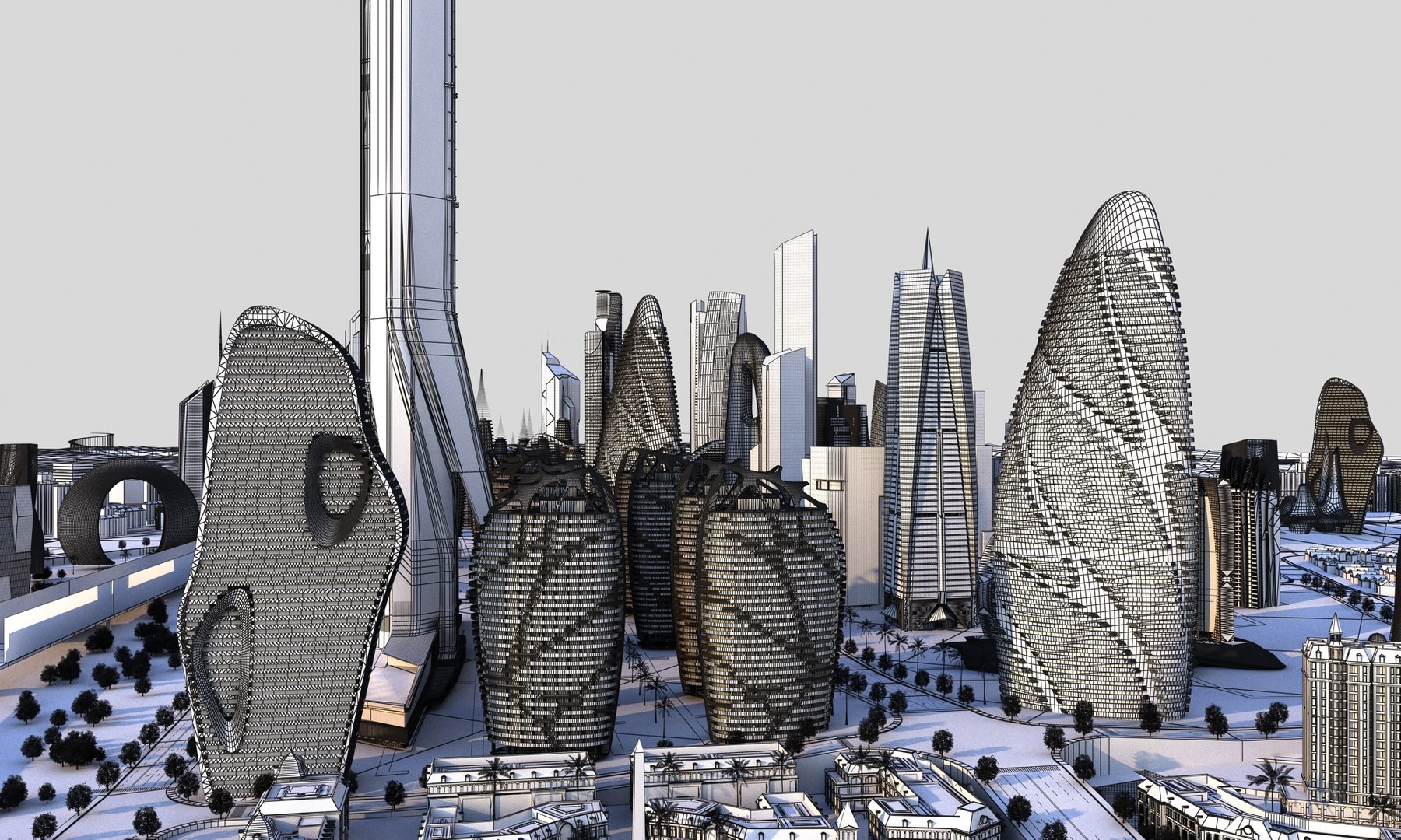 3D Model Modern City 01 - TurboSquid 1955655