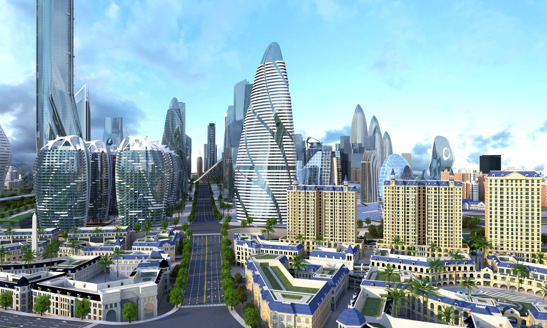 3D Model Modern City 01 - TurboSquid 1955655