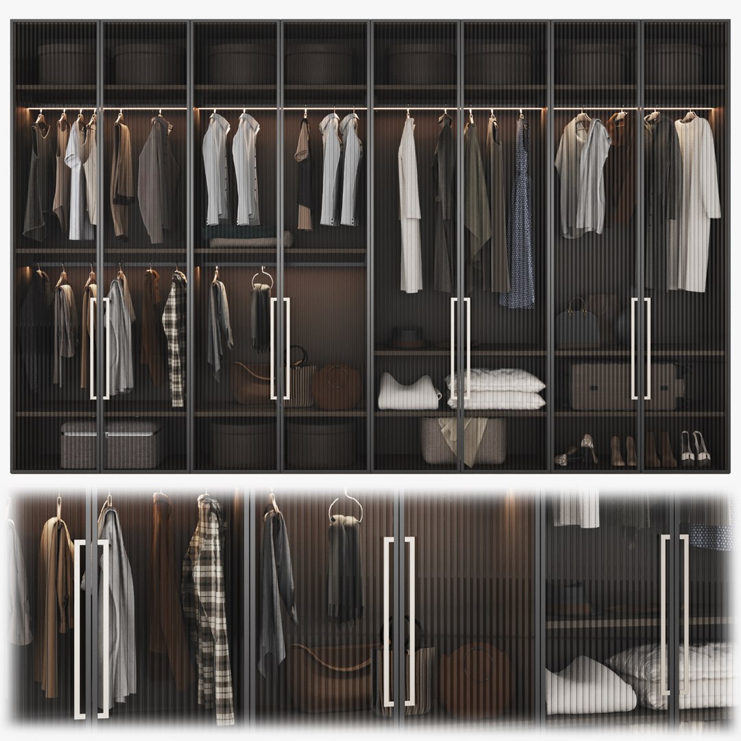 3D Model Wardrobe With Filling 1 - TurboSquid 2255521