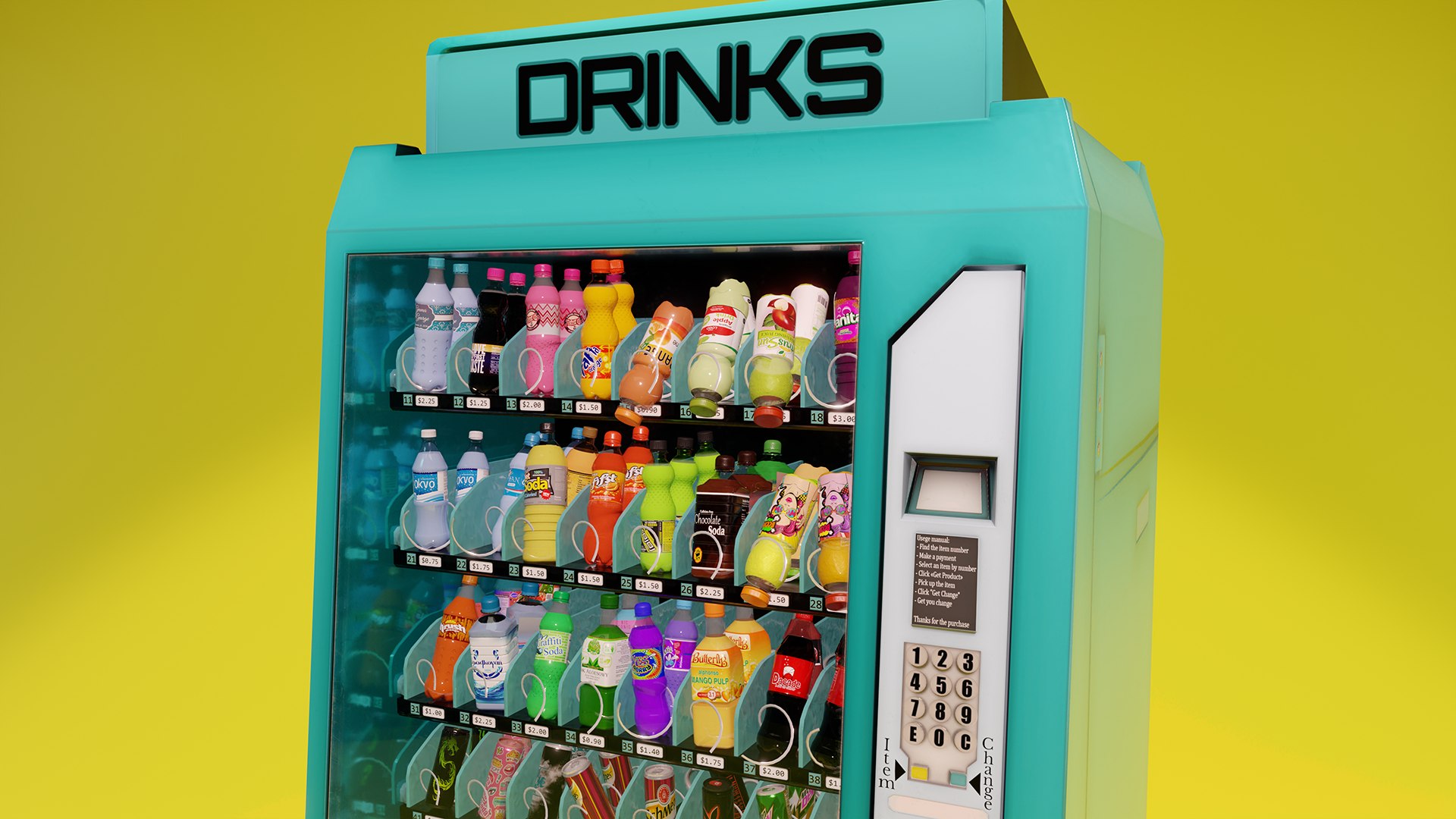 Vending Machine 3D Model - TurboSquid 1994358