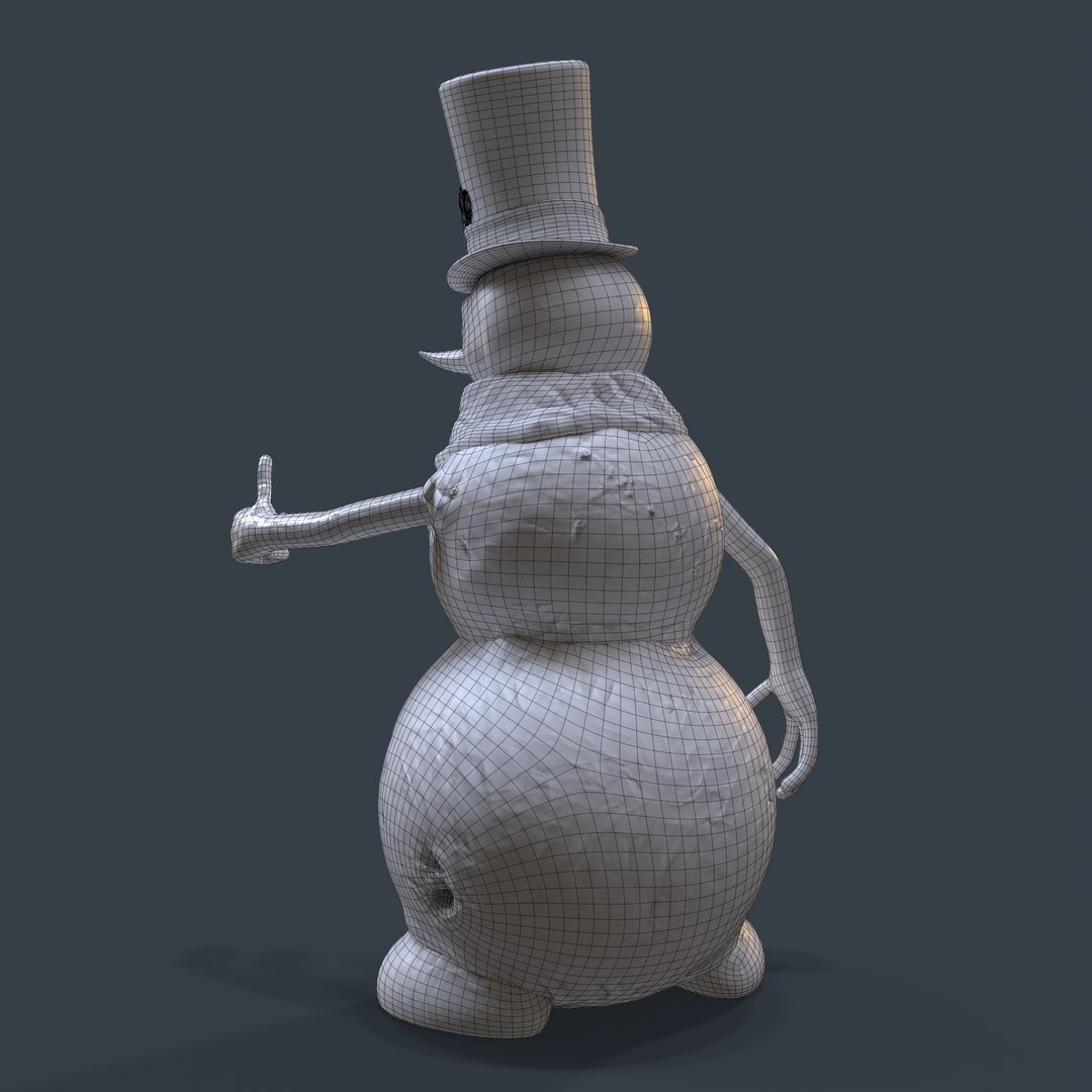 3D Snowman Model - TurboSquid 1837139