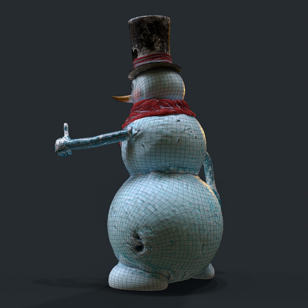 3D Snowman Model - TurboSquid 1837139